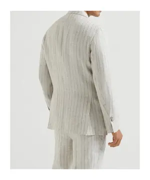 Brunello Cucinelli Double Breasted Striped Blazer