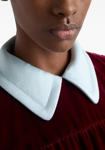 Prada Velvet Top With Detachable Collar