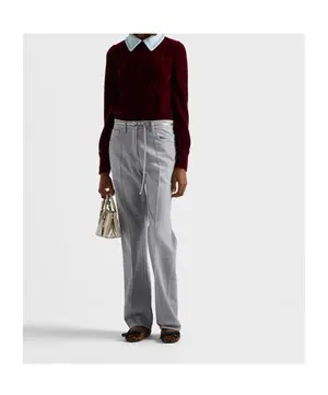 Prada Velvet Top With Detachable Collar