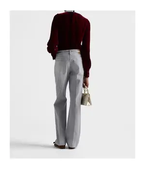 Prada Velvet Top With Detachable Collar