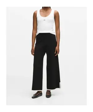 Karl Lagerfeld Palazzo Pants With Contrast Piping