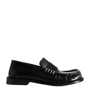J.W.ANDERSON Round Toe Loafers - Black