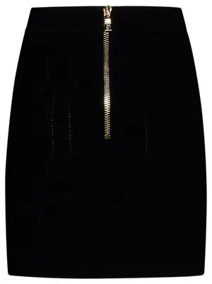 Balmain Button Embellished Knitted Skirt - Black
