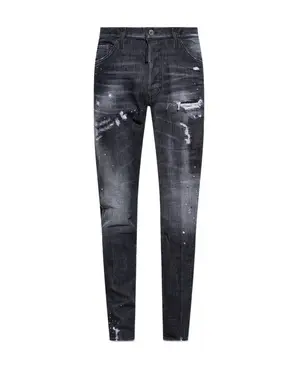 Dsquared2 Straight-leg Distressed Jeans - Black