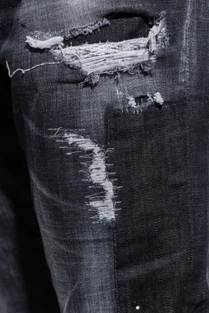 Dsquared2 Straight-leg Distressed Jeans - Black
