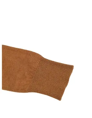 Burberry Round Neck Long Sleeve Sweater - Brown