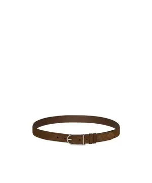 Gucci Reversible Monogrammed Leather Belt - Brown