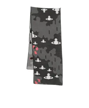 VIVIENNE WESTWOOD Camouflage Orb Scarf - Black
