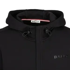 Bally Zip-up Hooded Sweatshirt With Ribbed Accents