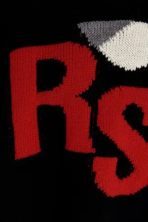 Raf Simons Logo Intarsia Wool Jumper