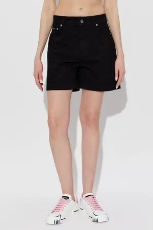 Dolce & Gabbana Logo Plaque Denim Shorts