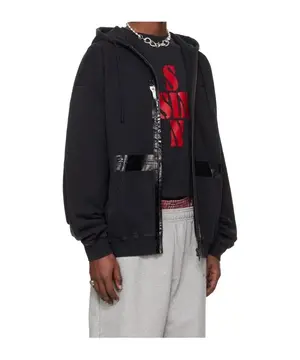 Vetements Taped Zip-up Hoodie