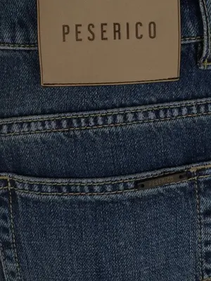 Peserico Wide-leg Jeans With Belt Loops And Side Pockets