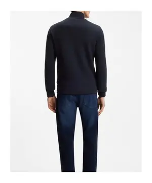 Hugo Boss Quilted Panel Zip-up Jacket - Black