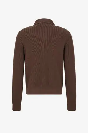 Brunello Cucinelli Cropped Zip-up Jacket With Lapel Collar - Espresso