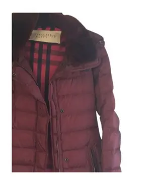 Burberry Hooded Quilted Down Jacket With Long Sleeves