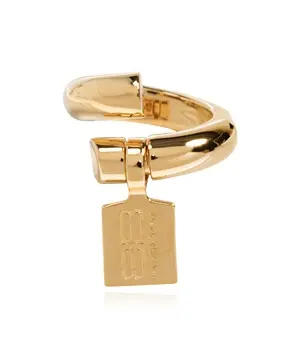 Balenciaga Logo Engraved Ring - Gold
