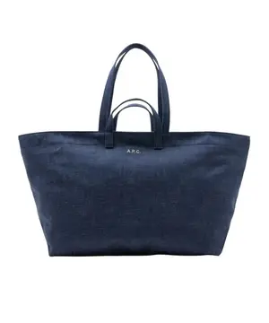 A.p.c. Le Drummer Toile Large Tote Bag - Blue
