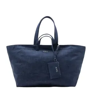 A.p.c. Le Drummer Toile Large Tote Bag - Blue