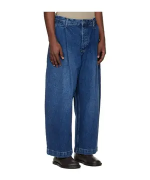 Studio Nicholson Wide-leg Pleated Jeans