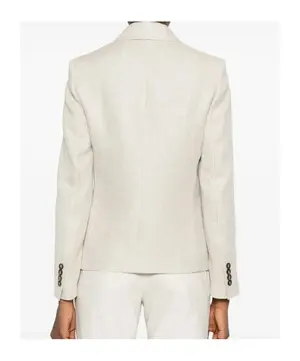 Brunello Cucinelli Double-breasted Blazer - White