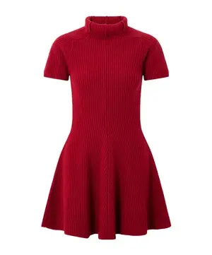 Magda Butrym Ribbed High-neck Knitted Dress