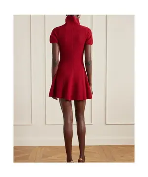 Magda Butrym Ribbed High-neck Knitted Dress