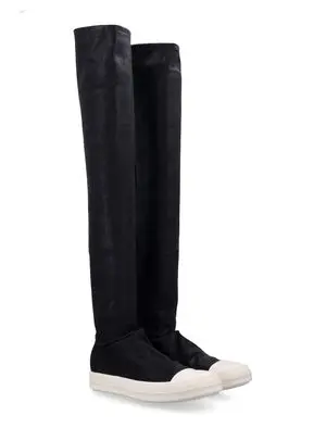 Rick Owens Round Toe Knee-high Boots