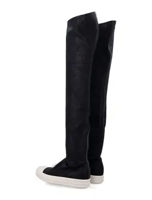 Rick Owens Round Toe Knee-high Boots