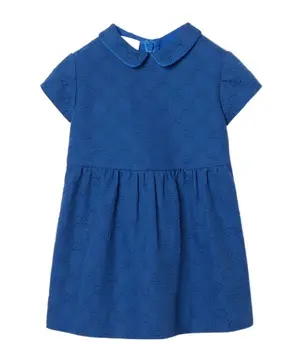 Gucci Baby Gg Cotton Dress - Blue