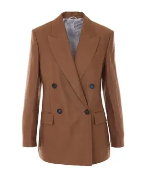 Brunello Cucinelli Double Breasted Jacket - Brown