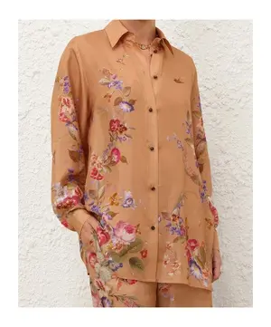 Zimmermann Patience Relaxed Shirt With Floral Print