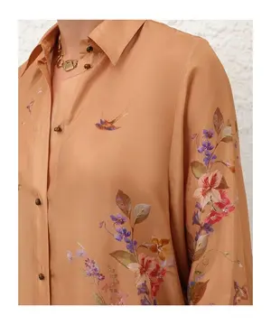 Zimmermann Patience Relaxed Shirt With Floral Print