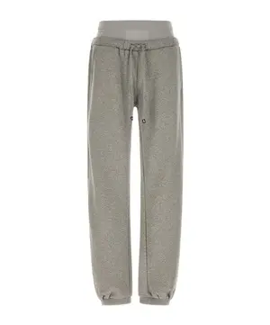 Attico Ribbed Insert Fleece Joggers - Gray