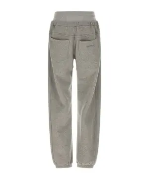 Attico Ribbed Insert Fleece Joggers - Gray