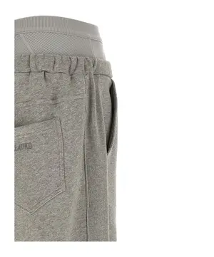 Attico Ribbed Insert Fleece Joggers - Gray