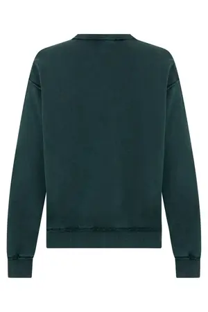 Dolce & Gabbana Crewneck Sweatshirt With Vintage Effect Logo Patch - No