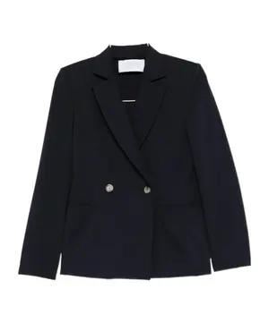 Harris Wharf London Notched Lapel Double-breasted Blazer