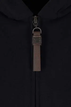 Brunello Cucinelli French Terry Zipper Hoodie - Black