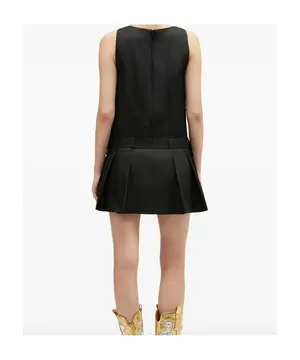 GANNI Belted Mini Dress - Black