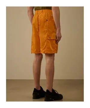 C.P. COMPANY Cargo Shorts With Lens Detail - Orange