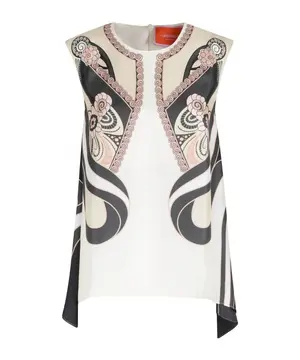 La DoubleJ San Carlo Floral-print Sleeveless Top - White
