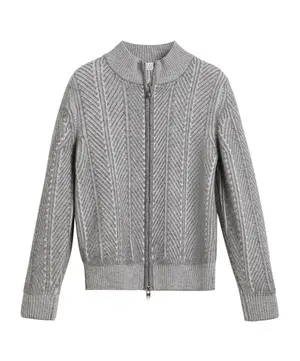 Brunello Cucinelli Ribbed Zip-up Cardigan