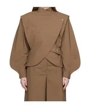 MUGLER Draped-shoulder Jacket