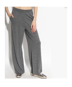 ANINE BING Ribbed Pocket Trousers - Gray