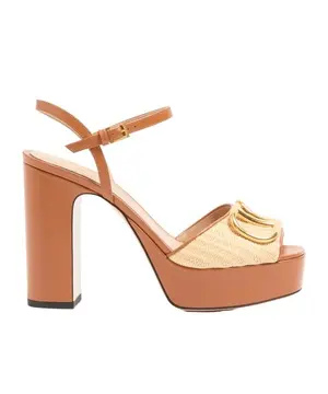 Valentino Garavani Vlogo Signature Platform Sandals - Multicolor