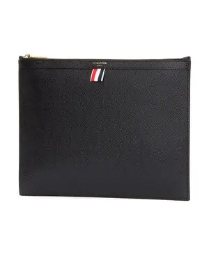 Thom Browne Pebble Grain Leather Document Holder - Black
