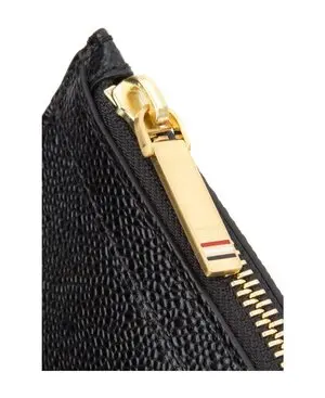 Thom Browne Pebble Grain Leather Document Holder - Black