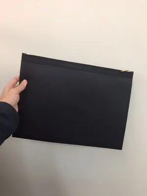 Thom Browne Pebble Grain Leather Document Holder - Black