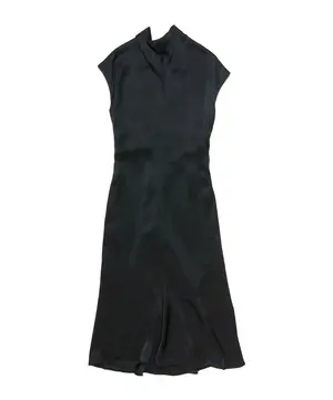 Acne Studios Sleeveless High Collar Flowy Dress With Back Slit